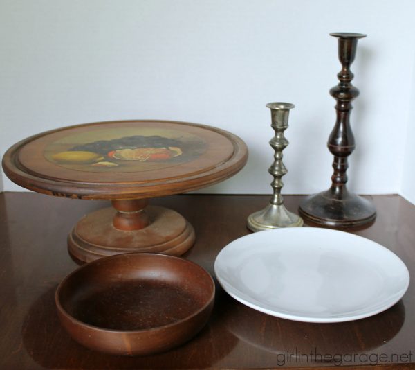 DIY Tiered Display Stand from Thrift Store Pieces - Trash to Treasure ...