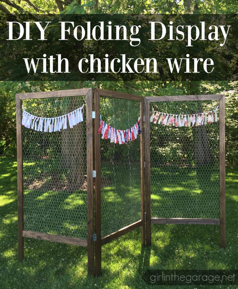 DIY Folding Display with Chicken Wire - Girl in the Garage®