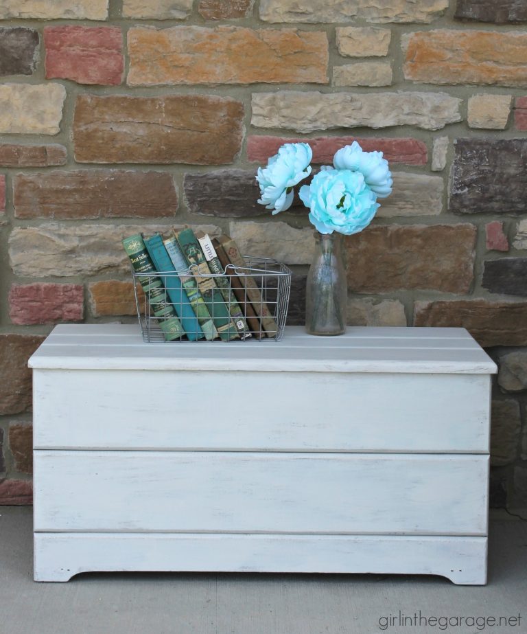 Farmhouse Style Wood Chest Makeover + Too Many Ideas - Girl in the Garage®