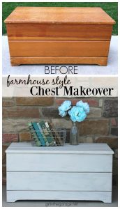 Farmhouse Style Wood Chest Makeover + Too Many Ideas - Girl in the Garage®