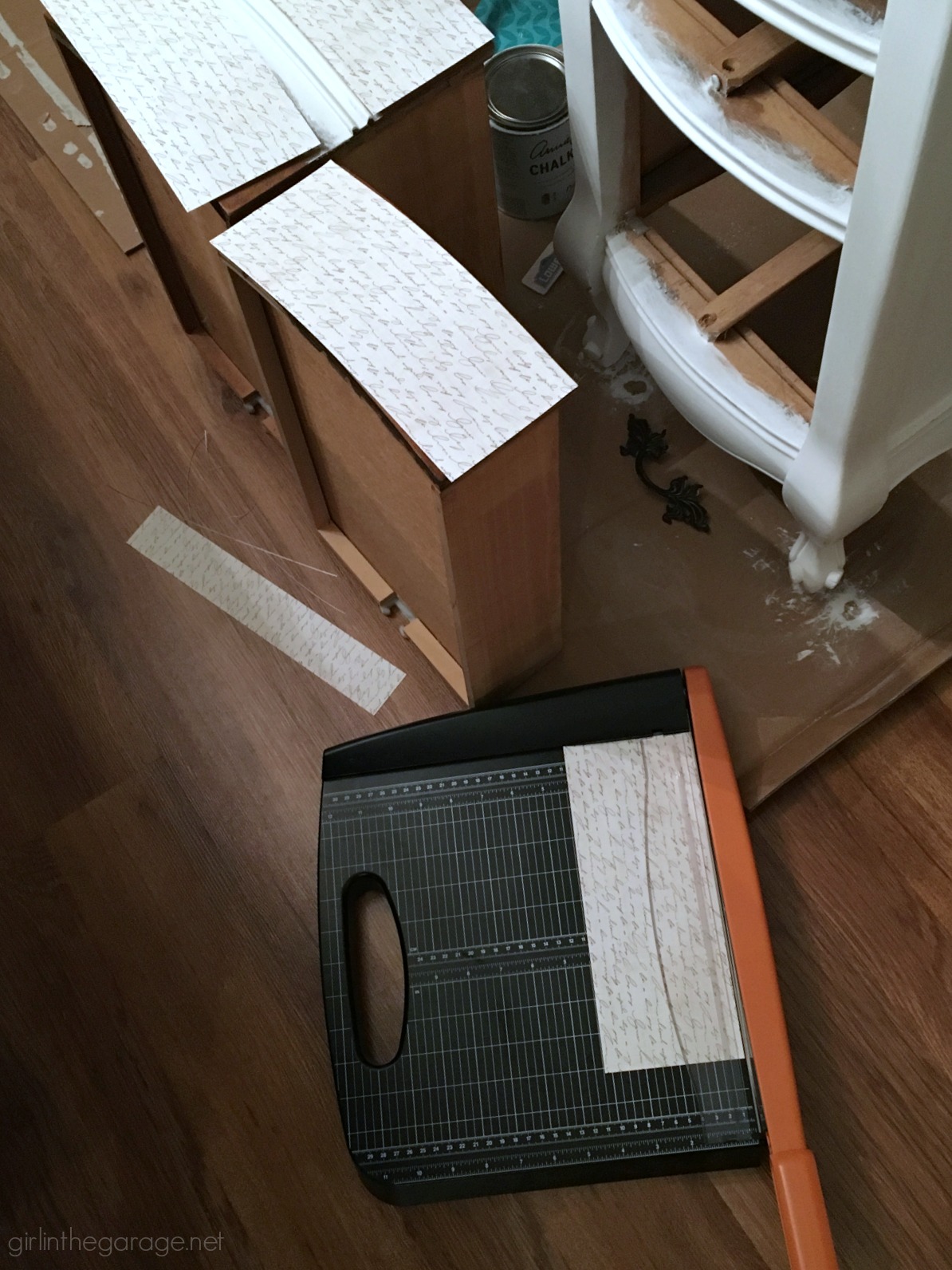 Painting a Leather Top French Provincial Desk - Girl in the Garage®