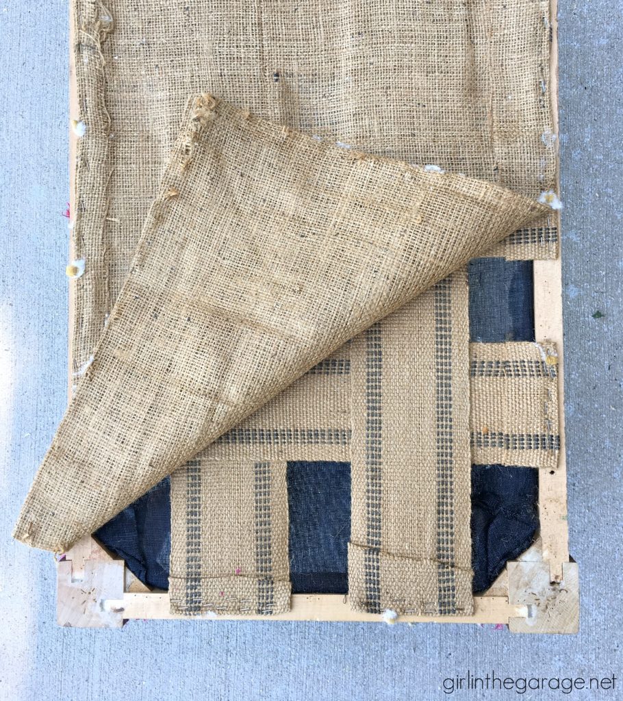 Repurposed Footstool Makeover to DIY Lap Table - Girl in the Garage®