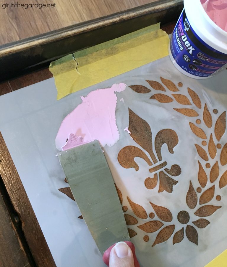 How to Add a Raised Stencil to Furniture - Girl in the Garage®