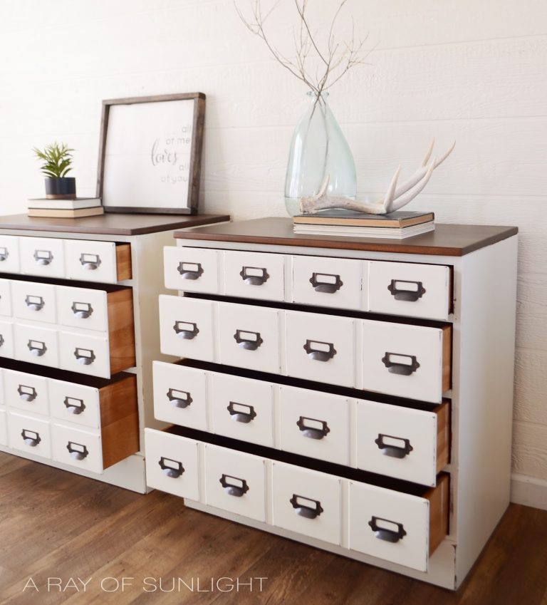 21 Amazing DIY Card Catalogs and Industrial Storage Makeovers - Girl in ...