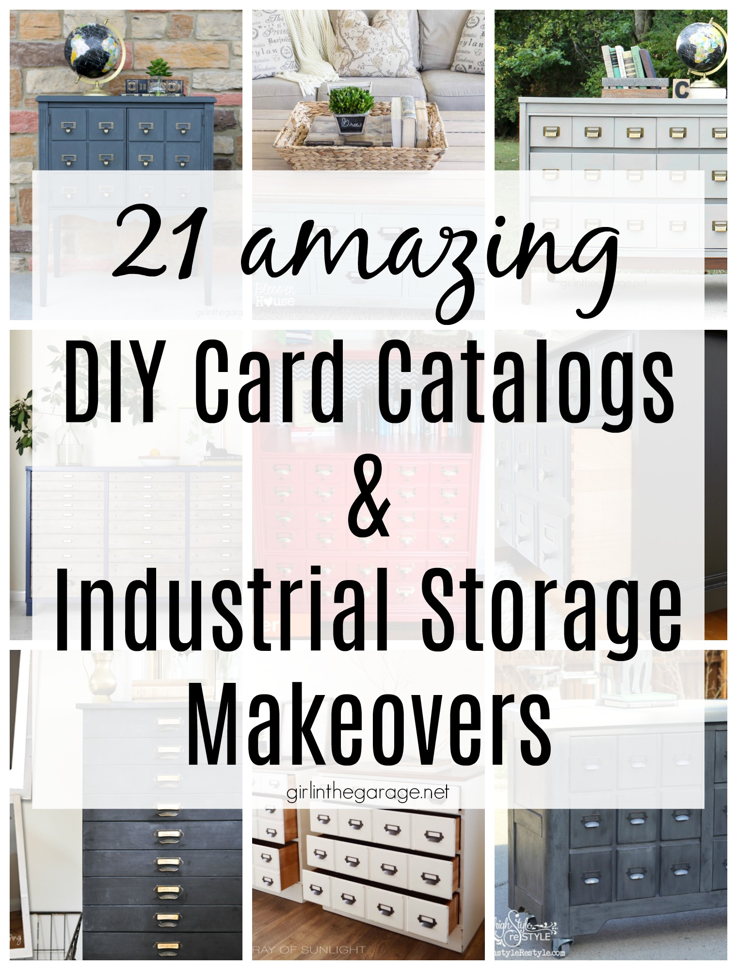 21 Amazing DIY Card Catalogs and Industrial Storage Makeovers - Girl in ...
