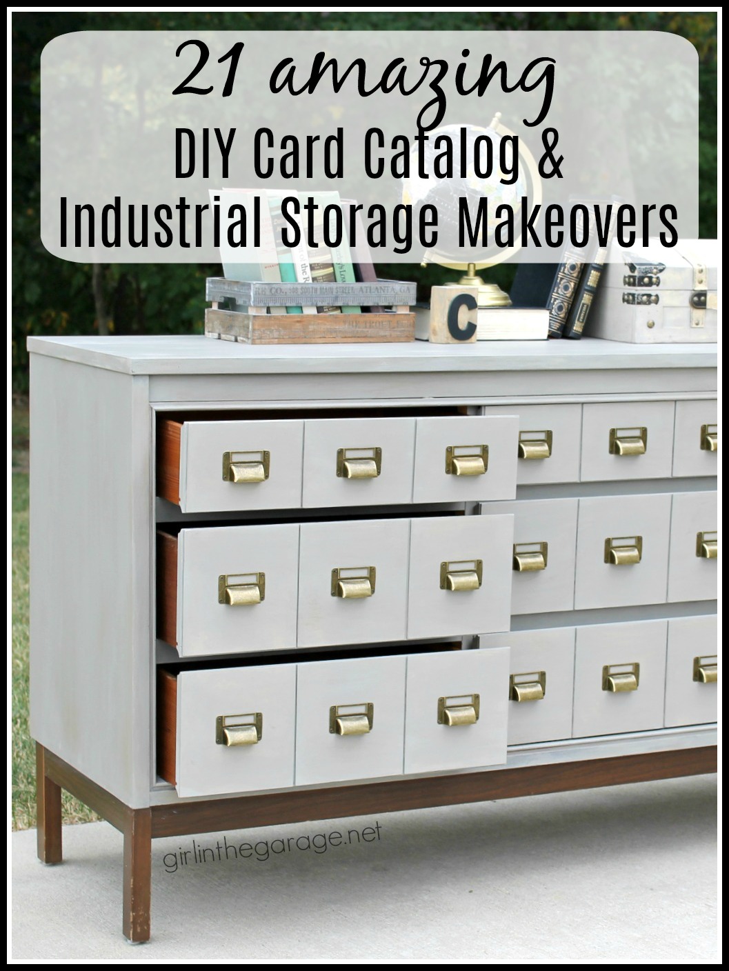 21 Amazing DIY Card Catalogs and Industrial Storage Makeovers - Girl in ...