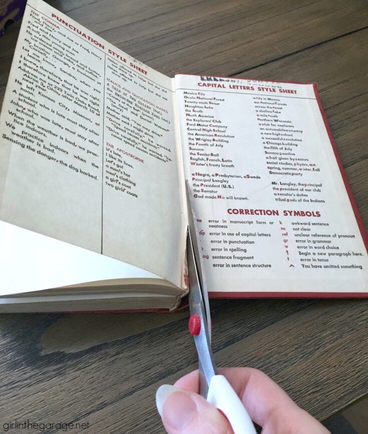 Repurposed Book Projects - Girl in the Garage®