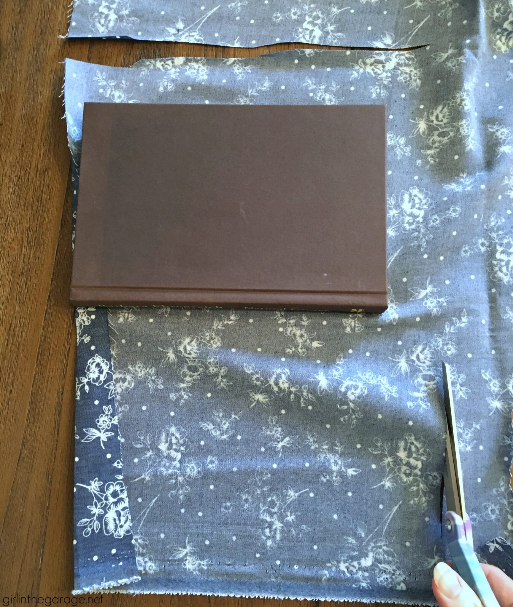 How to Decoupage Fabric onto Books - Girl in the Garage®