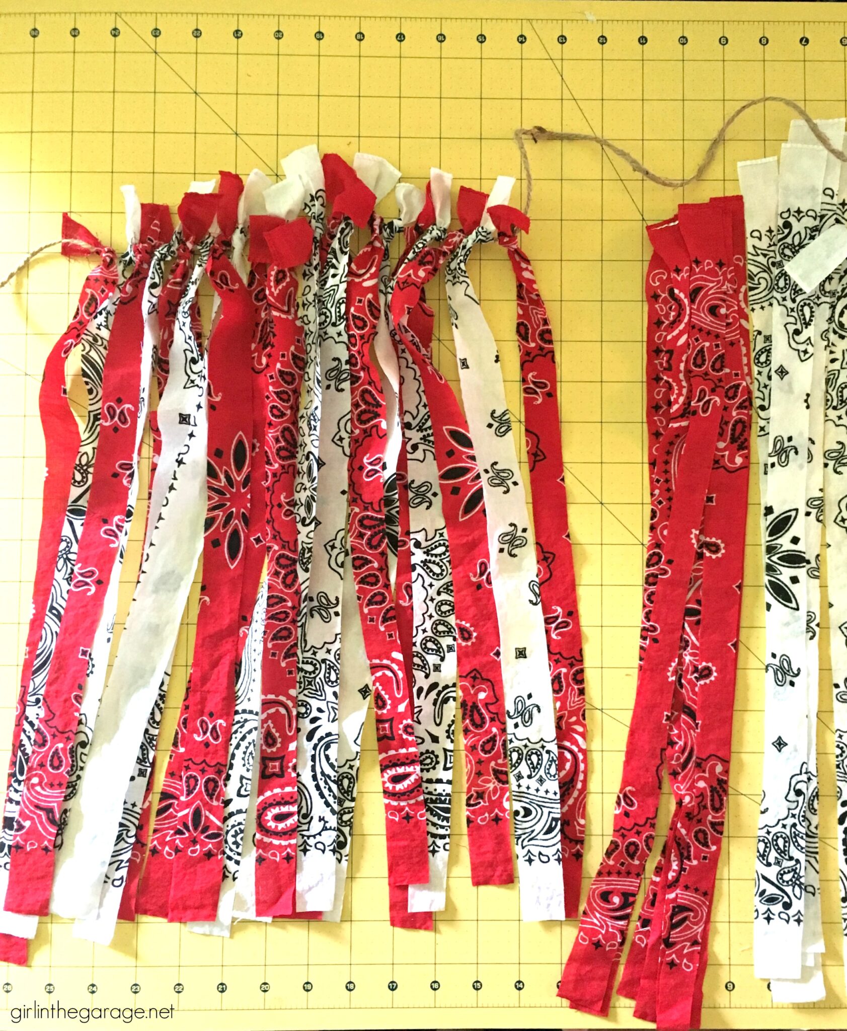 DIY Rag Flag + Patriotic Home Decor Ideas - Girl in the Garage®