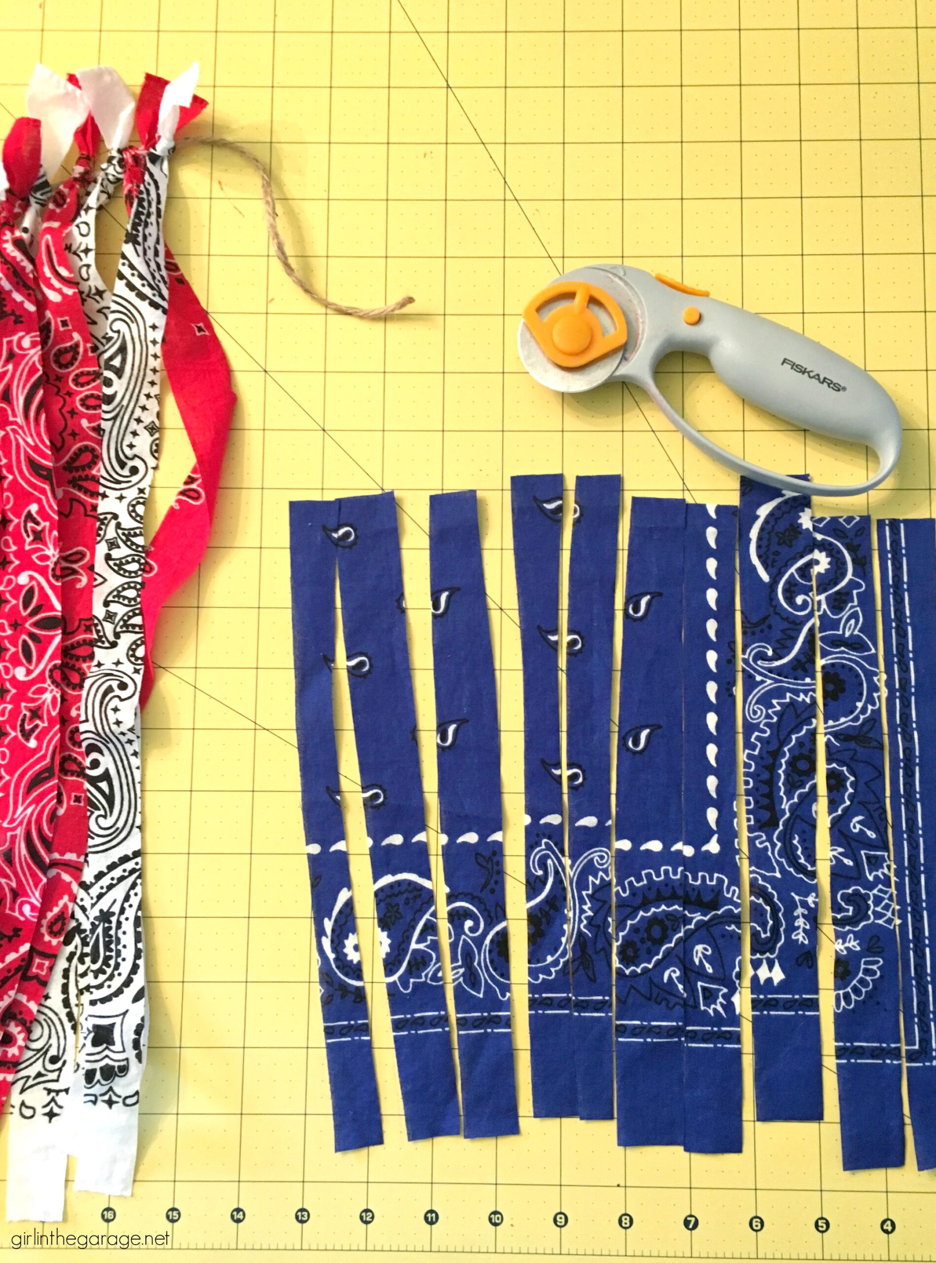 DIY Rag Flag + Patriotic Home Decor Ideas - Girl in the Garage®