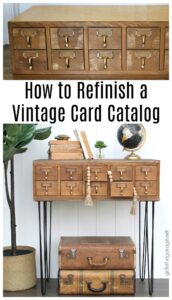 How to Stain Wood: Refinished Card Catalog - Girl in the Garage®
