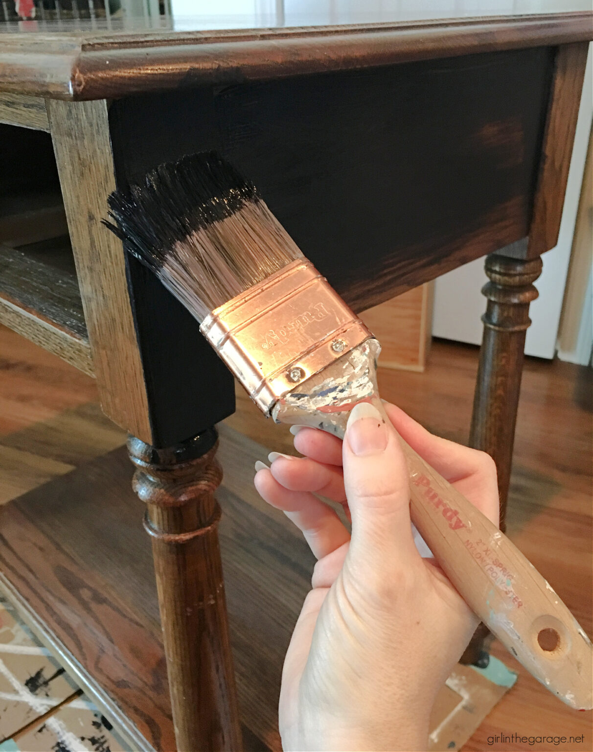 How to Paint Furniture with Black Chalk Paint - Girl in the Garage®