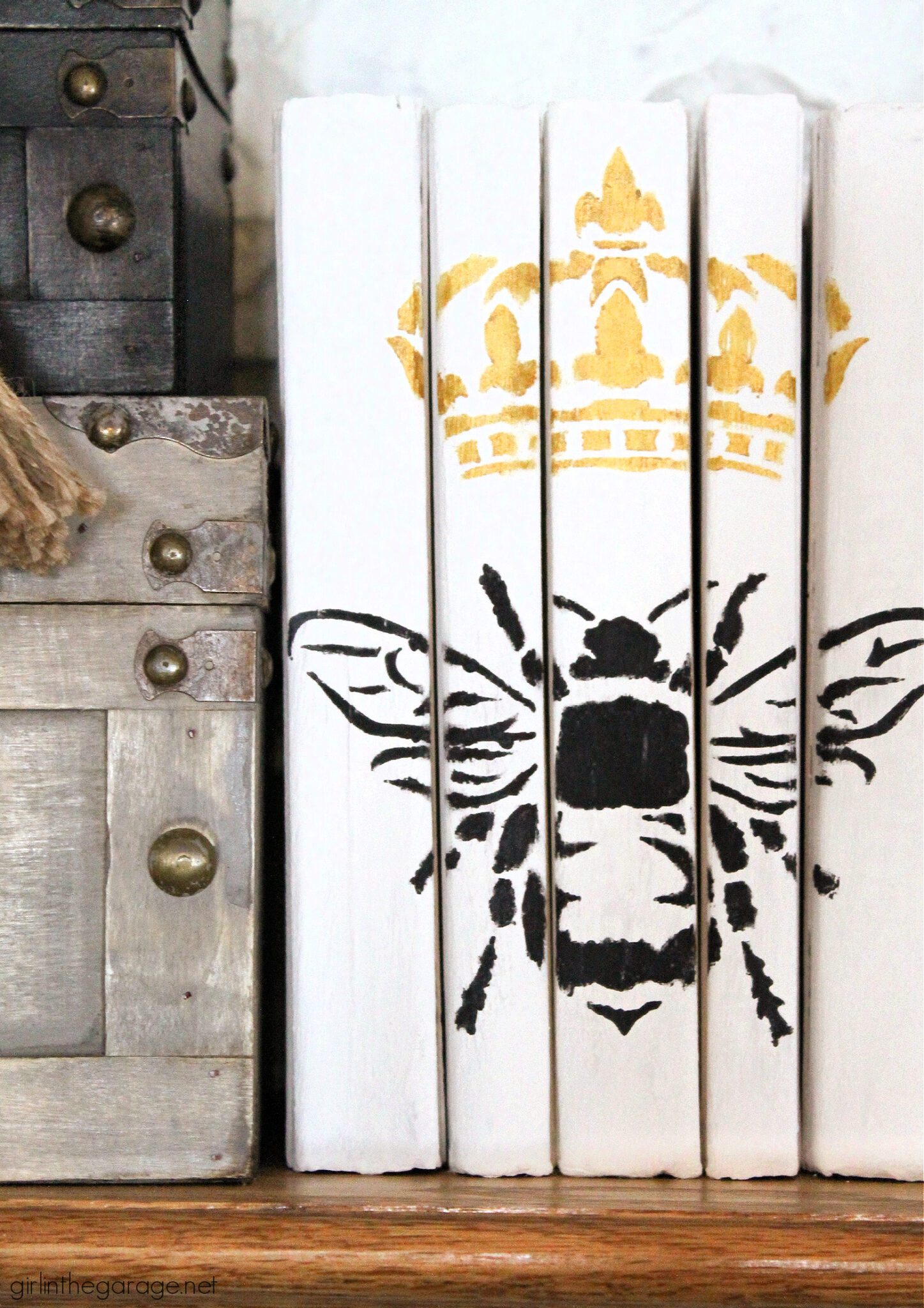 Chalk Painted Books for Easy DIY Decor - Girl in the Garage®