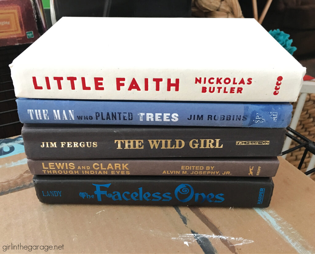 Chalk Painted Books for Easy DIY Decor - Girl in the Garage®