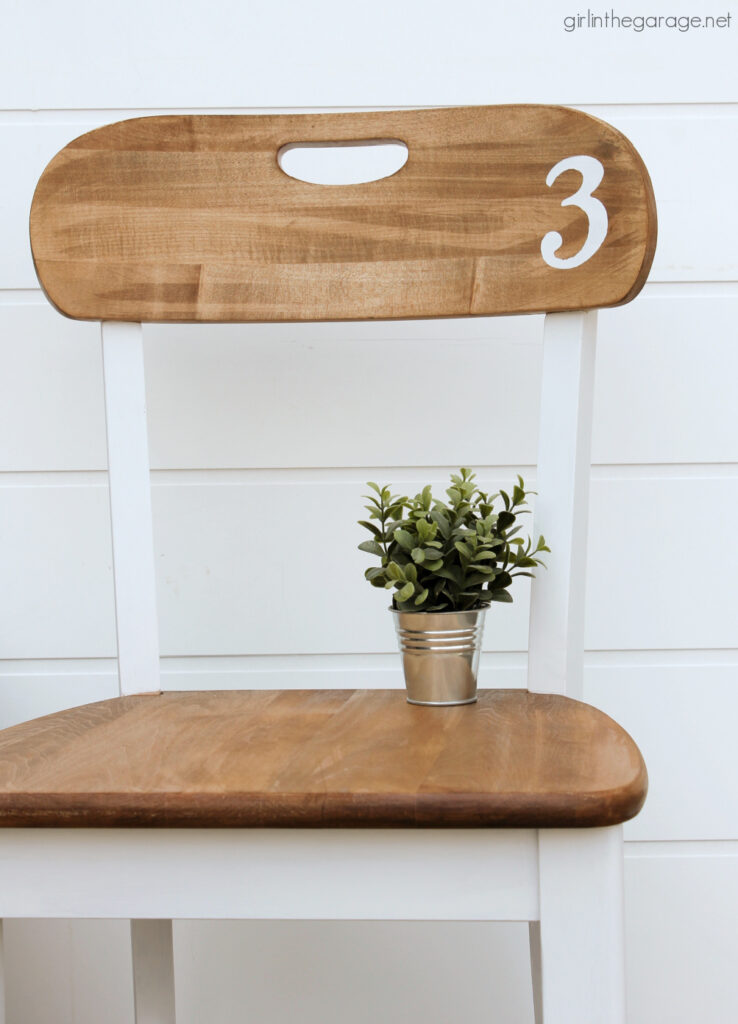 How to Stain and Paint a Wood Chair - Girl in the Garage®