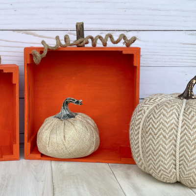 DIY Crate Pumpkins: Easy Fall Decor - Girl in the Garage®