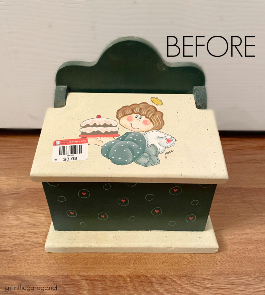 Painted Recipe Box with Flowers - Girl in the Garage®