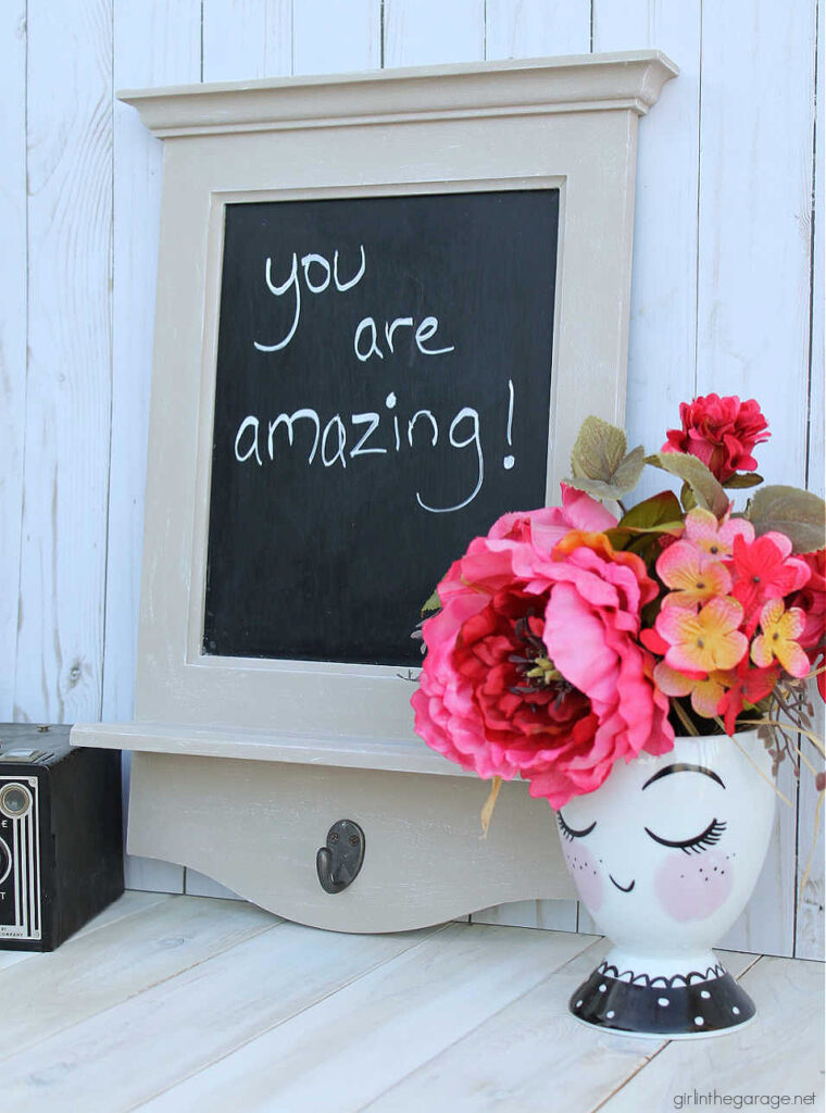 How to Paint a Thrifted Chalkboard - Girl in the Garage®