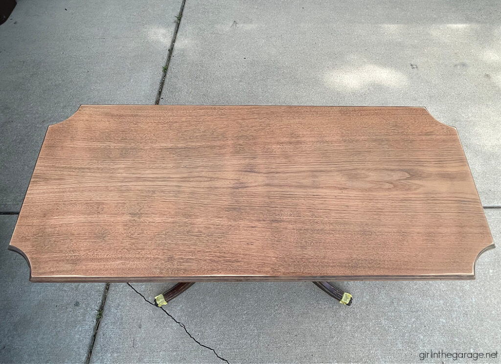 How to Refinish an Antique Harp Table - Girl in the Garage®