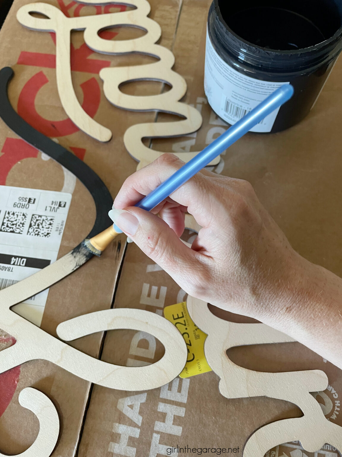 Repurposed Goodwill Art - Girl in the Garage®