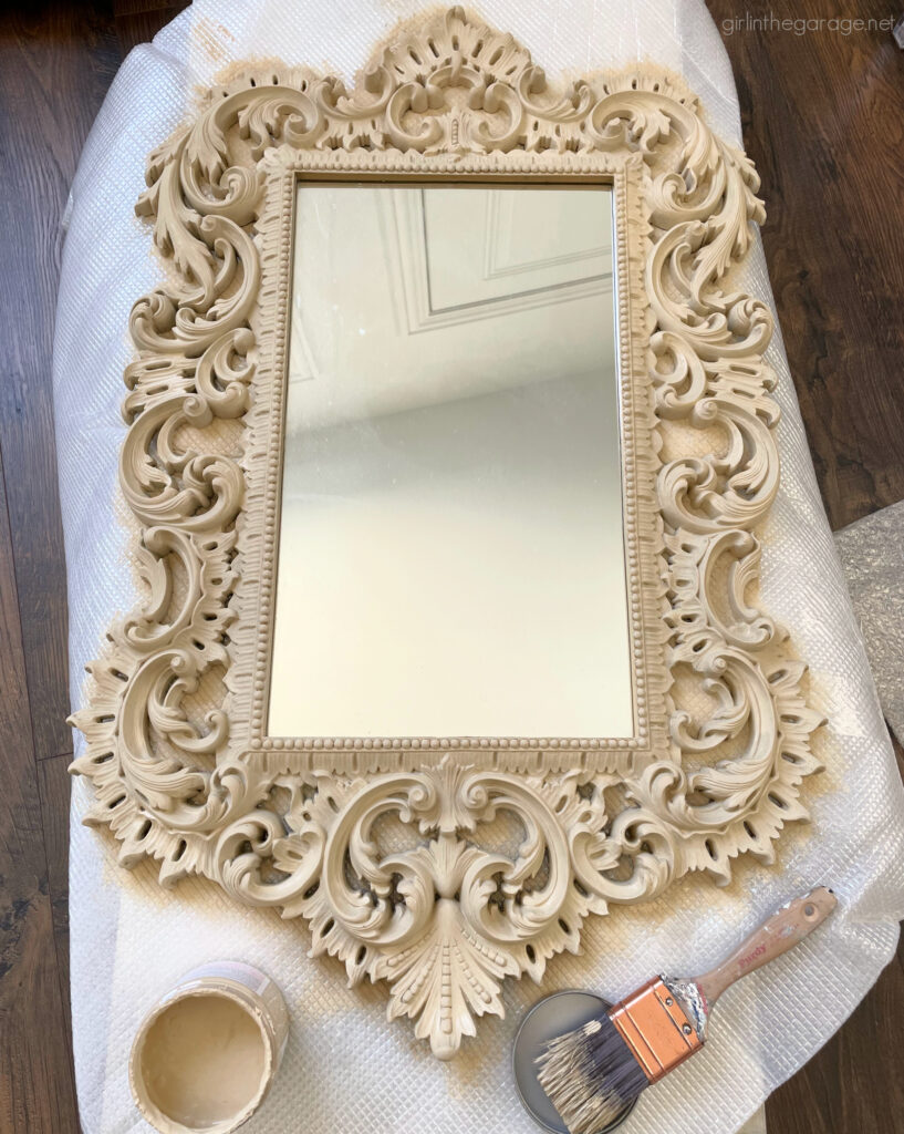 How to Paint Something to Look Like Wood: Plastic Mirror Makeover ...