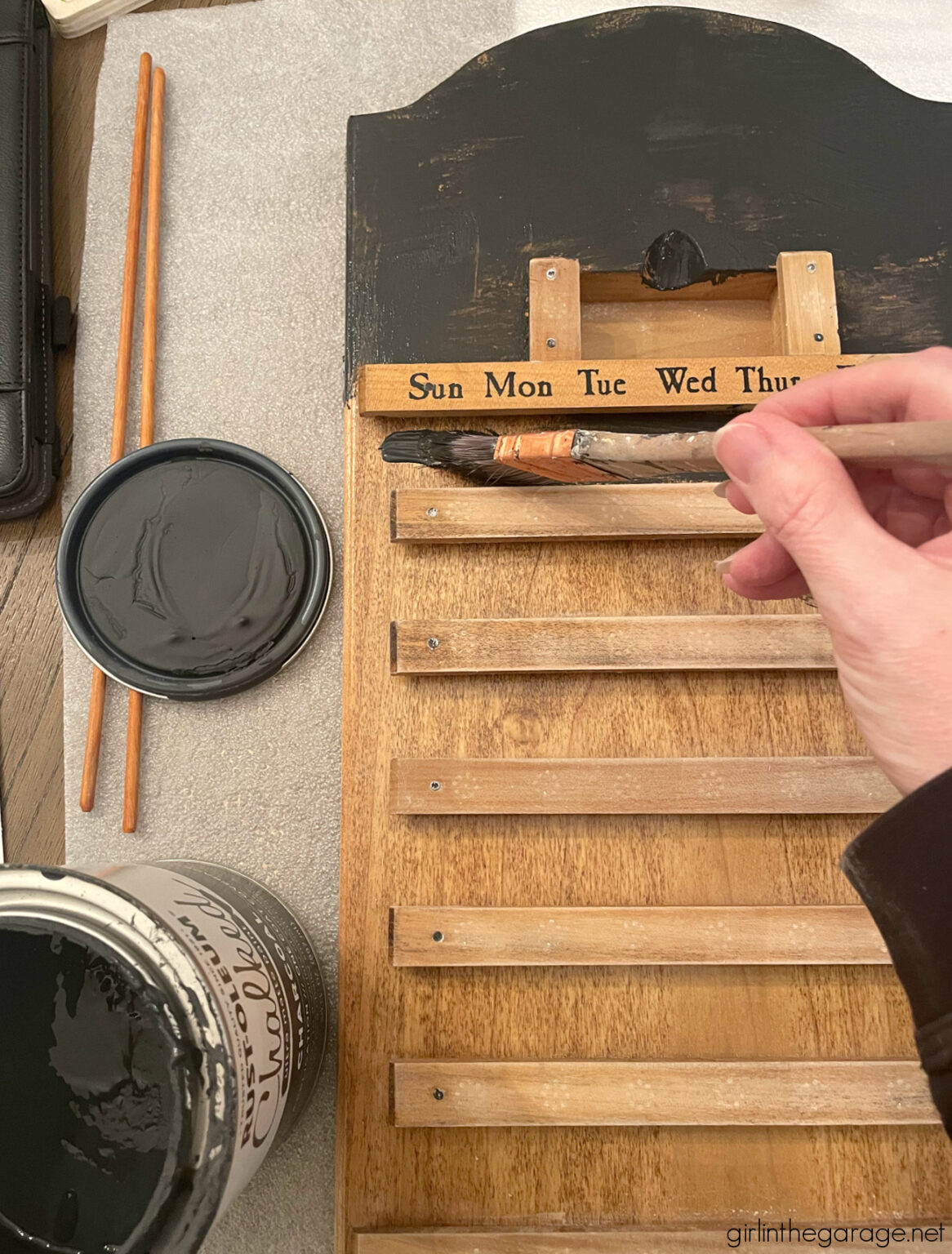 How to Refresh an Old Wooden Perpetual Calendar - Girl in the Garage®