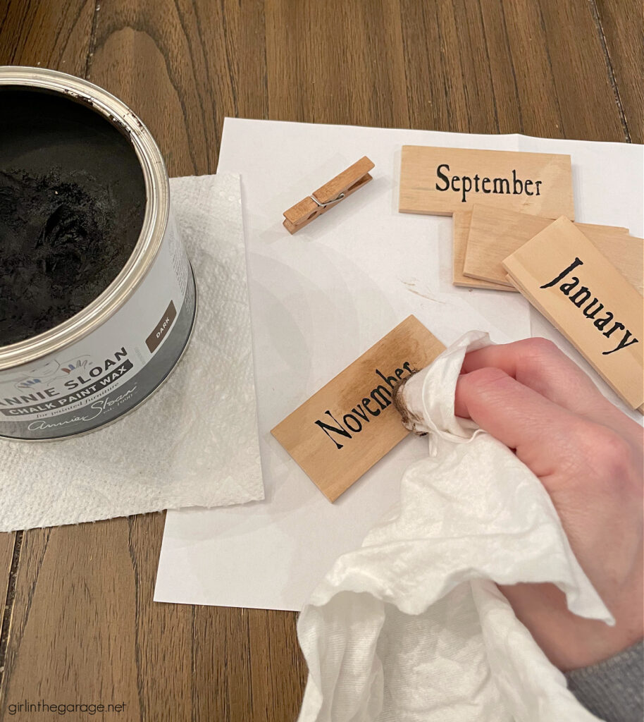 How to Refresh an Old Wooden Perpetual Calendar - Girl in the Garage®