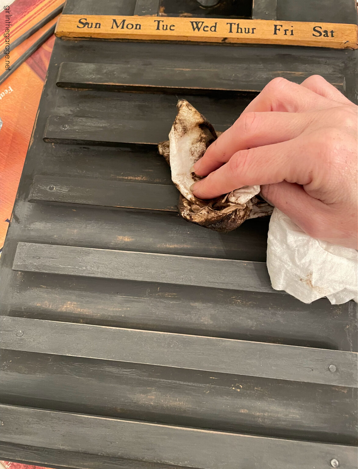 How to Refresh an Old Wooden Perpetual Calendar - Girl in the Garage®