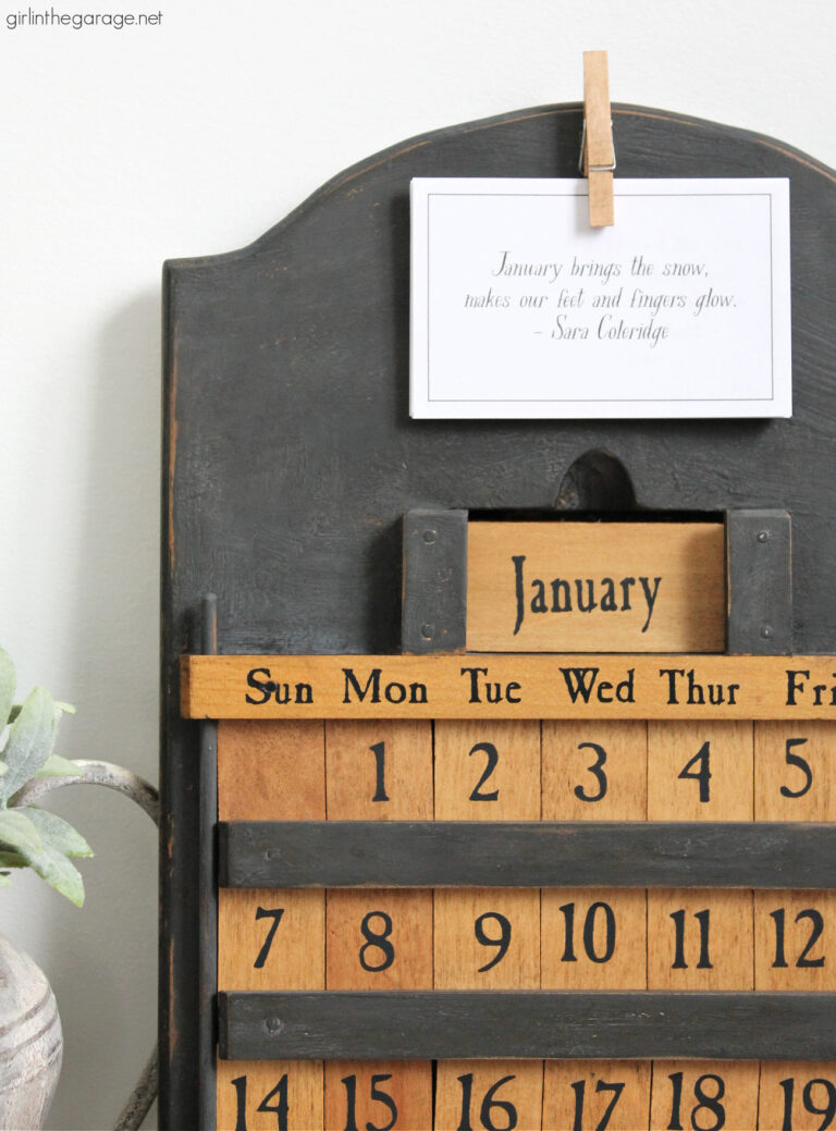 How to Refresh an Old Wooden Perpetual Calendar - Girl in the Garage®
