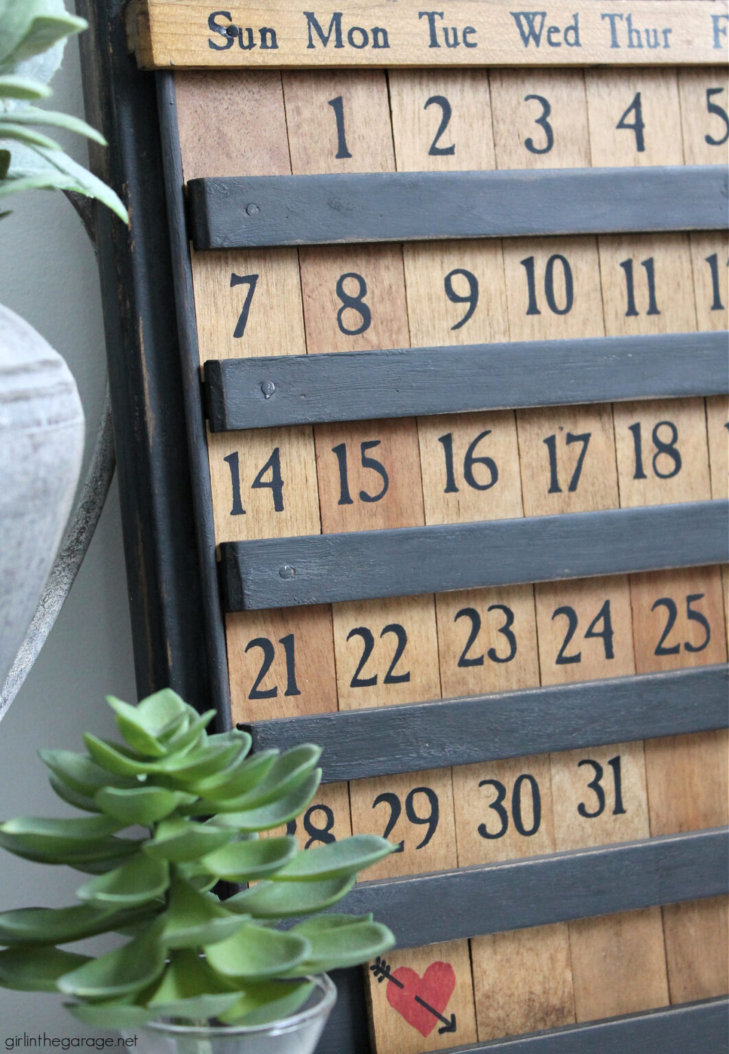 How to Refresh an Old Wooden Perpetual Calendar - Girl in the Garage®