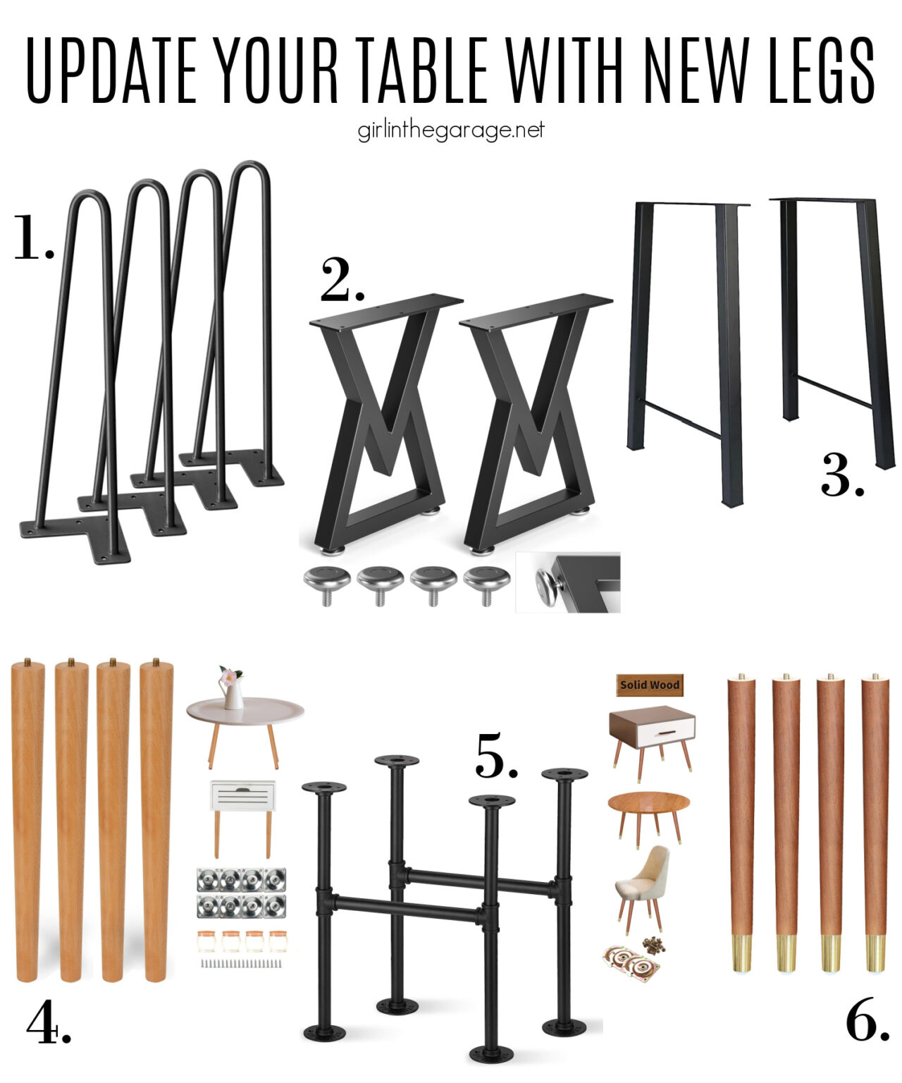 Creative DIY Table Legs for Fab Custom Furniture - Girl in the Garage®