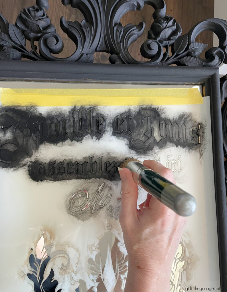 How to Paint and Stencil a Mirror for Custom Home Decor - Girl in the ...
