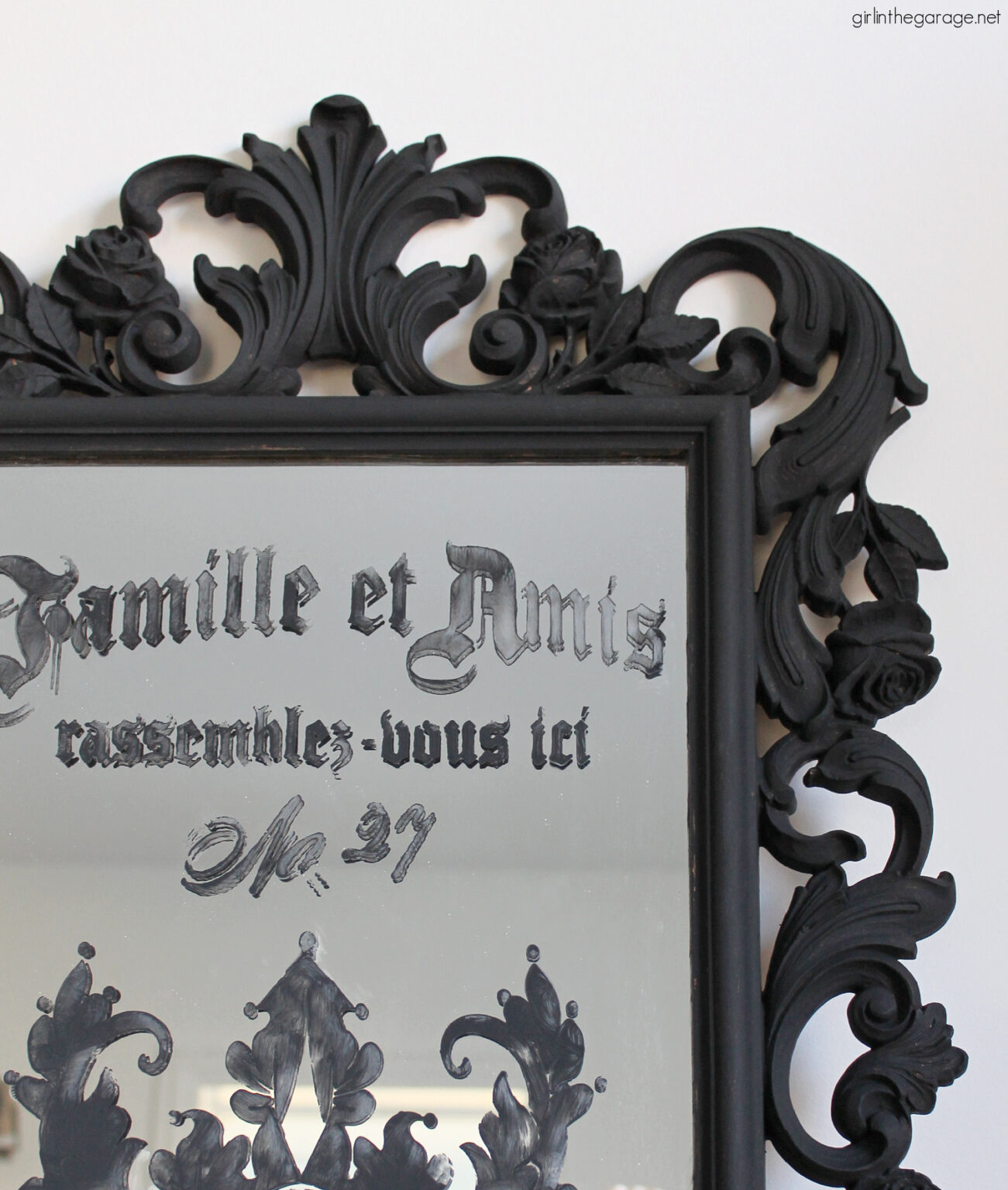 How to Paint and Stencil a Mirror for Custom Home Decor - Girl in the ...