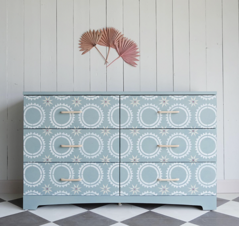 Stunning Stenciled Dresser Ideas - Girl in the Garage®