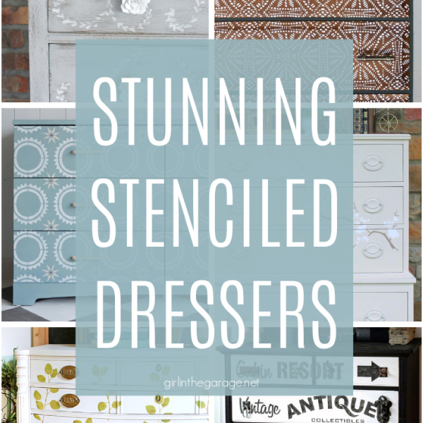 Stunning Stenciled Dresser Ideas - Girl in the Garage®